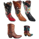 Urbalabs Western Cowboy Boot Vase 5.5 Inch Mini Cross Tassel Floral ...