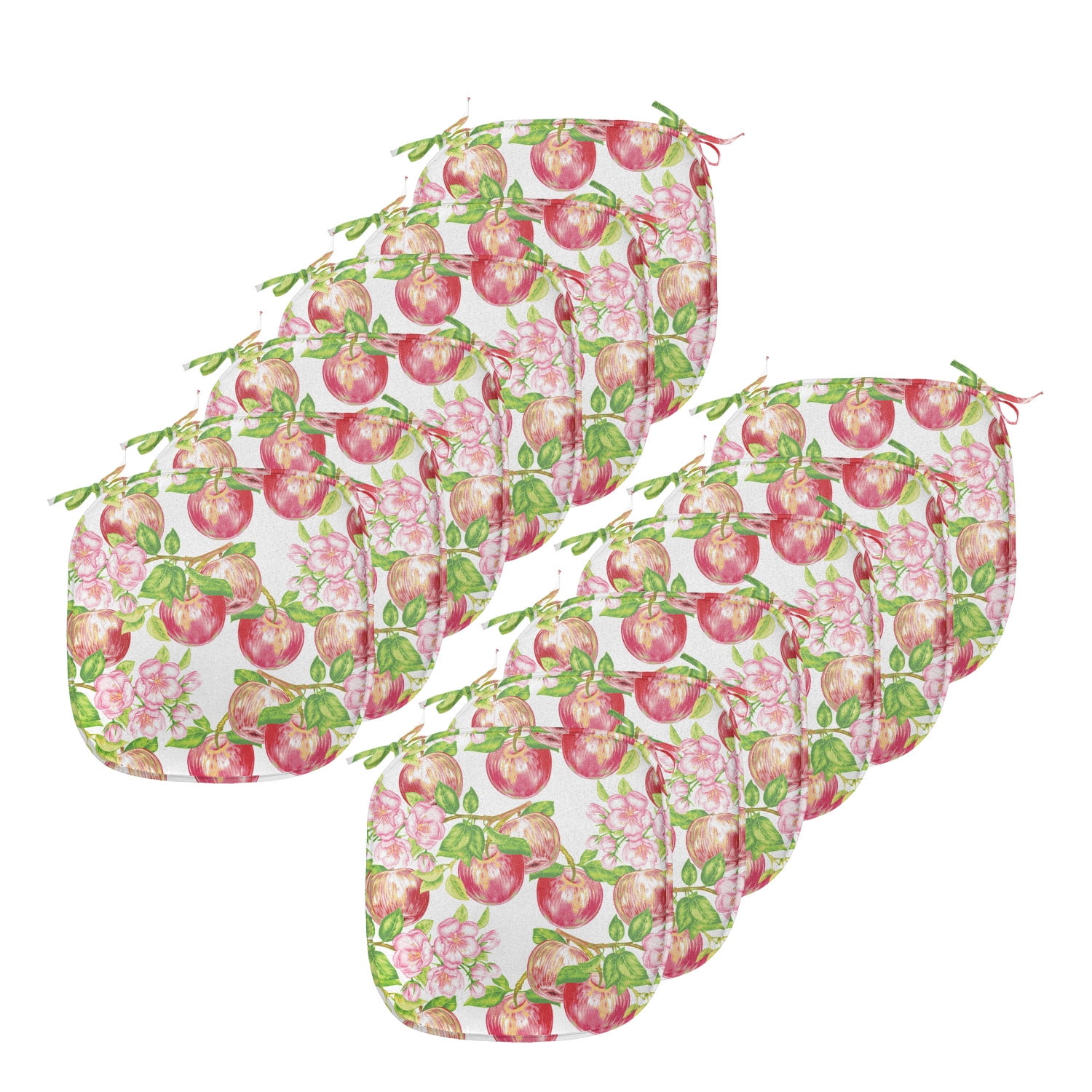 Victorian Chair Seating Cushion Set of 12, Apple Tree in Summer Time ...