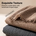 6 Pack Women Cotton Blend Hijab, Crinkle Texture Bandanas Shawl, Daily ...