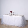 BalsaCircle 14 feet Tutu Multi Layers Tulle Table Skirt Linens White ...