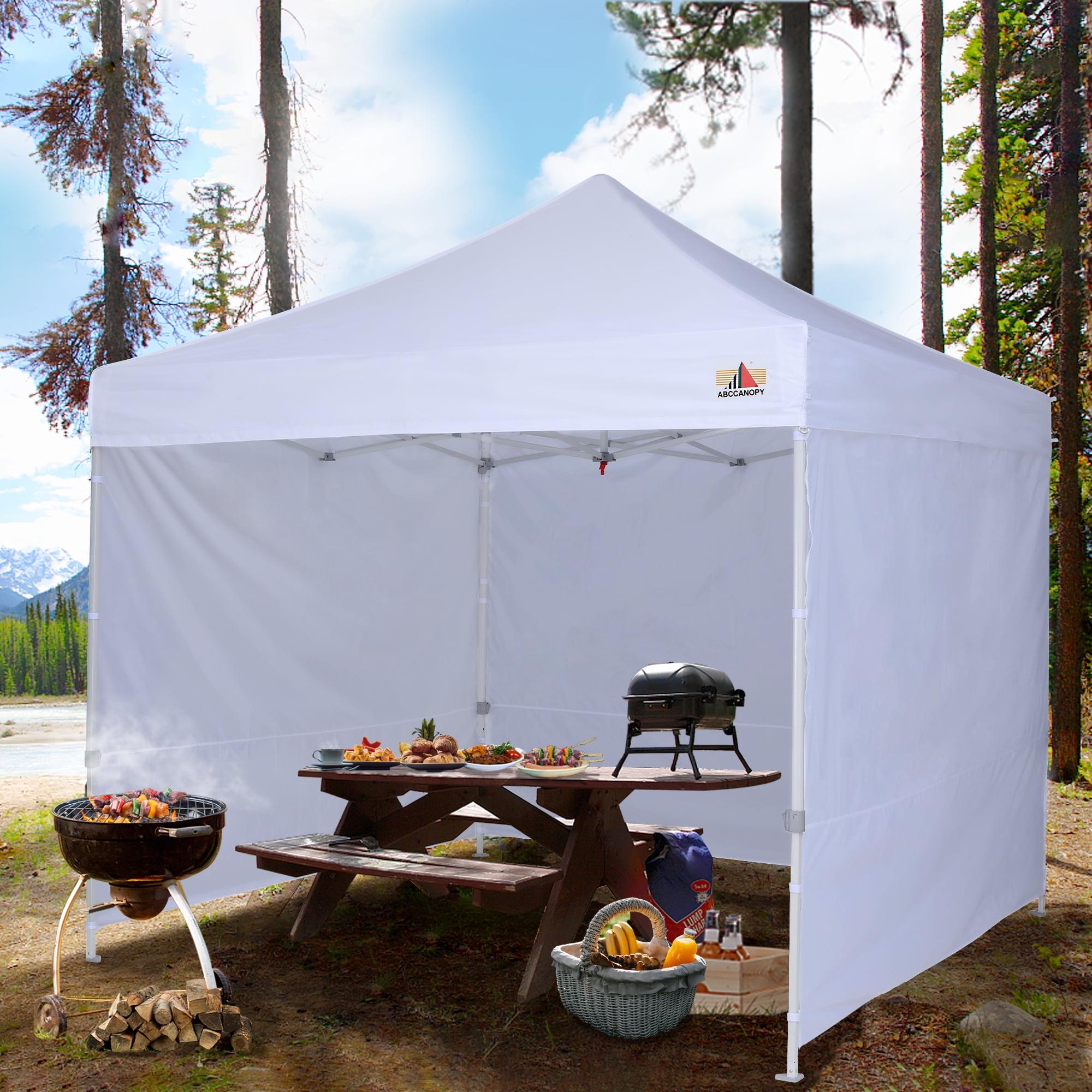 ABCCANOPY 10 Ft X 10 Ft Metal Pop-Up Commercial Canopy Tent With Walls ...