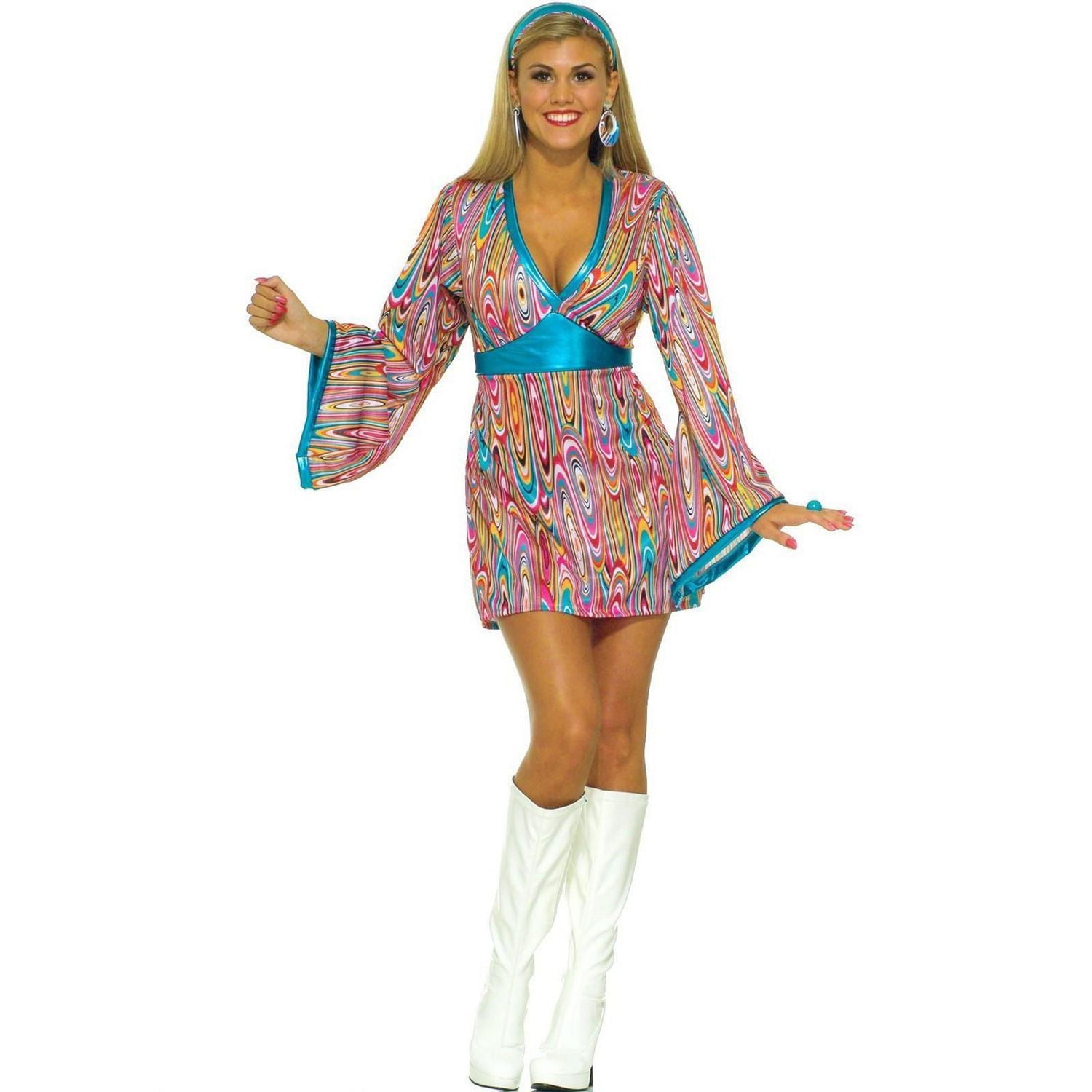 Click here for Rubies Groovy Swirl Disco Dress Womens Costume prices