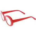 Large Clout Goggles Thick Oval Eyeglasses Clear Lens 53mm (Red / Clear ...