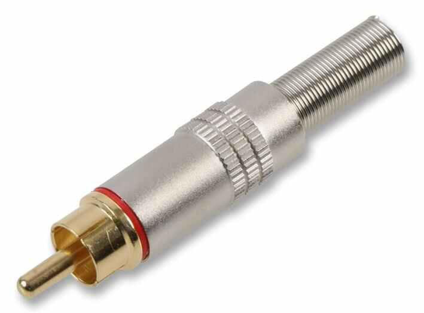 PRO SIGNAL - Phono Plug, Chrome, Red ID - Walmart.com