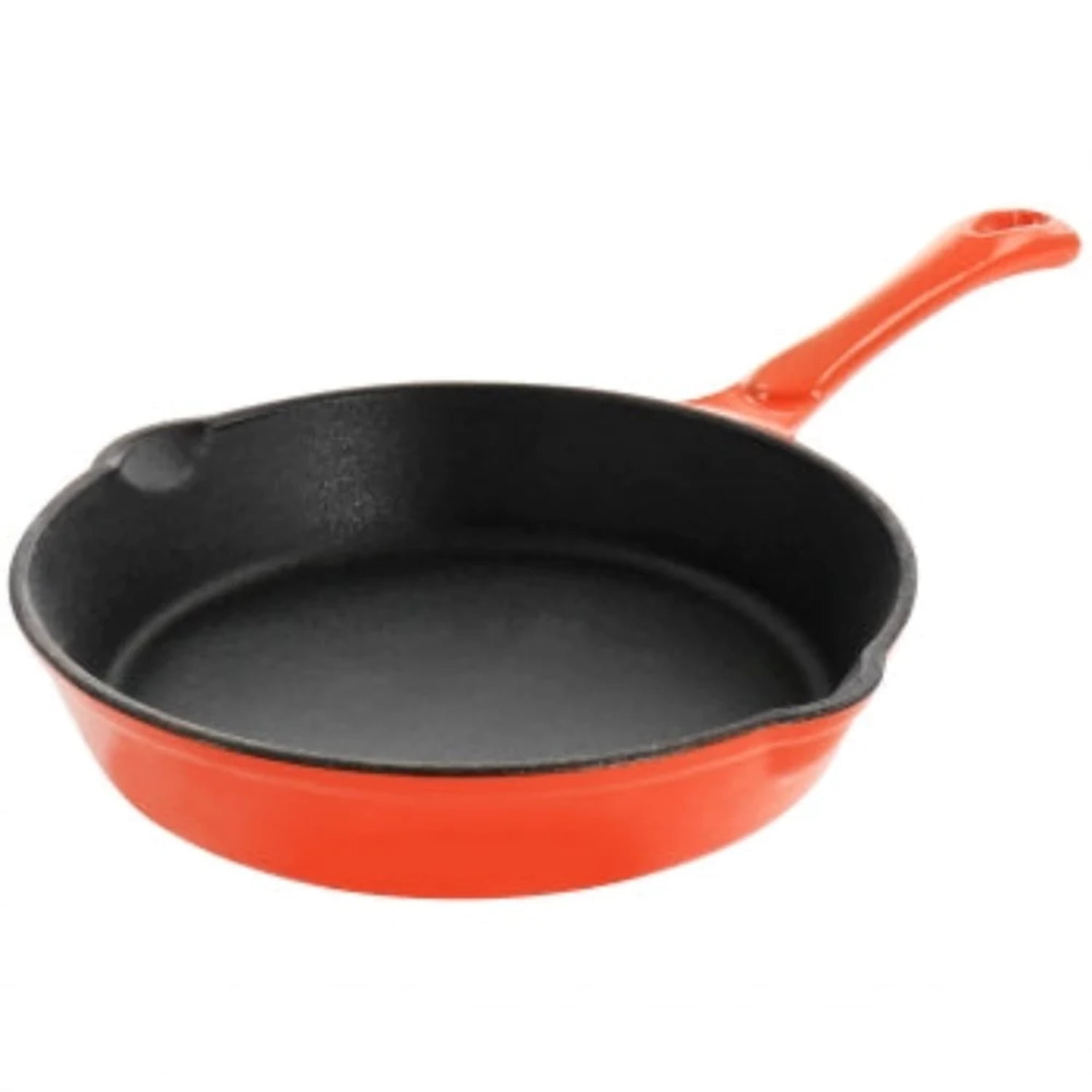MegaChef Enameled Round 8 Inch PreSeasoned Cast Iron Frying Pan in ...