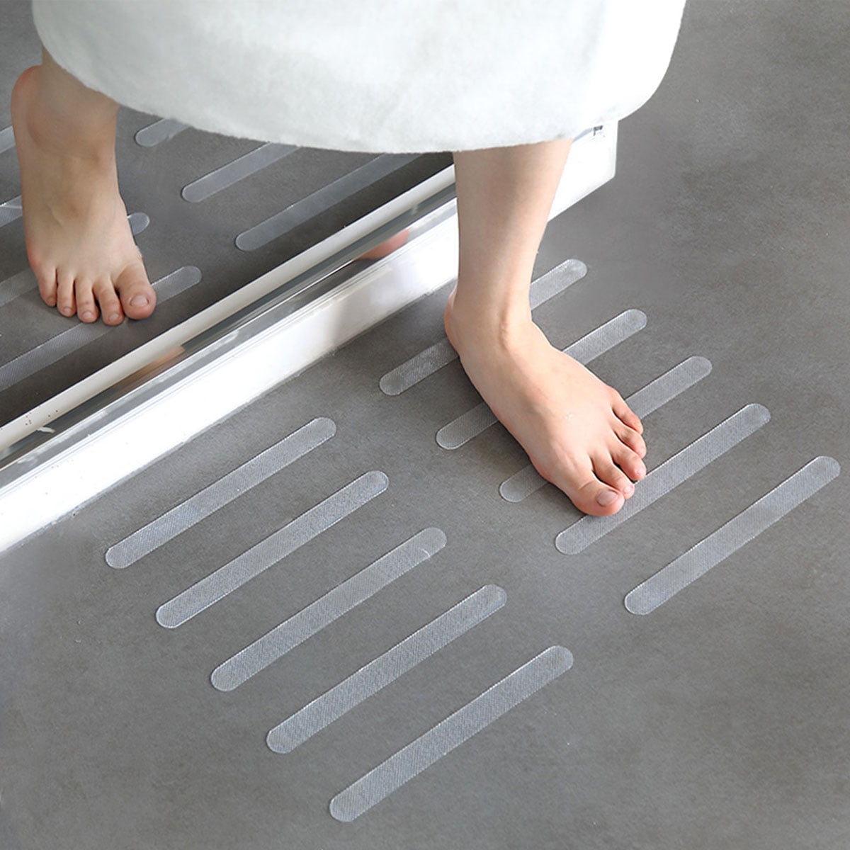 5Pcs Set Anti Slip Bath Tread Grip Stickers Shower Strips Pad Flooring ...