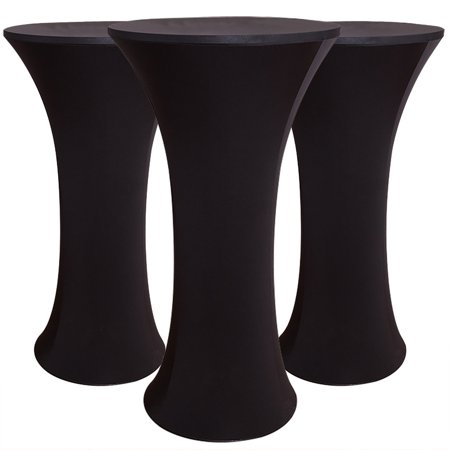 Coofit Cocktail Table Cover Stretchy - 3PCS High Top Table Cloth Bar ...
