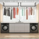 ZZBIQS Industrial Pipe Clothes Rack Set of 2, 40 inch Wall Mounted ...