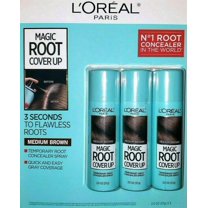 L'Oreal Paris Magic Root Cover Up, Gray Concealer Spray, Medium Brown ...