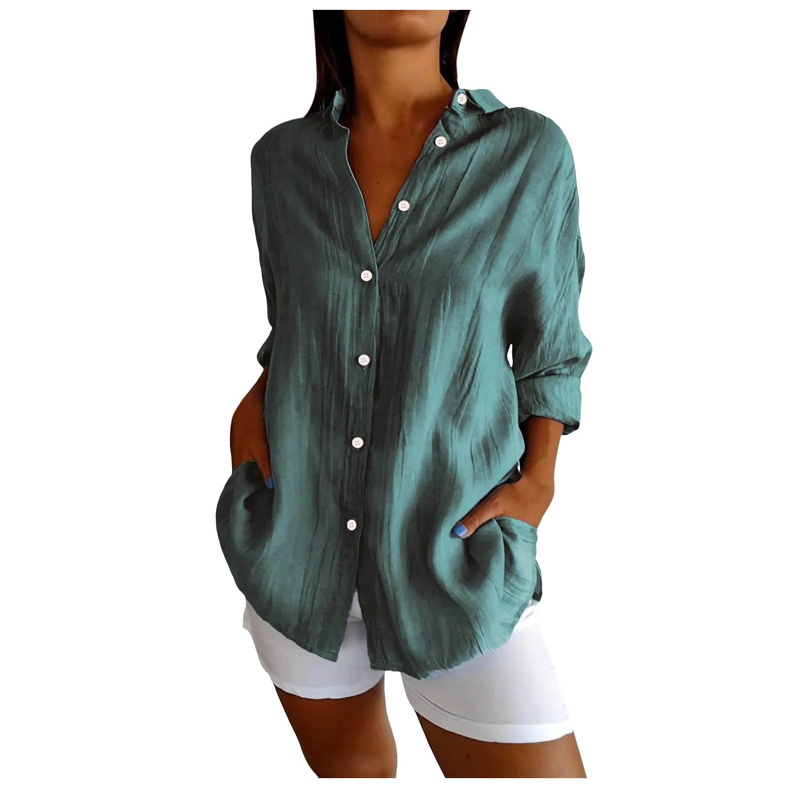Click here for Hbfagfb Long Sleeve Button Up Shirts For Women Lig... prices