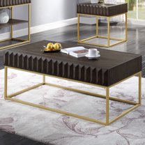 Furniture of America Locke 2-Shelf Wood White Coffee Table - Walmart.com