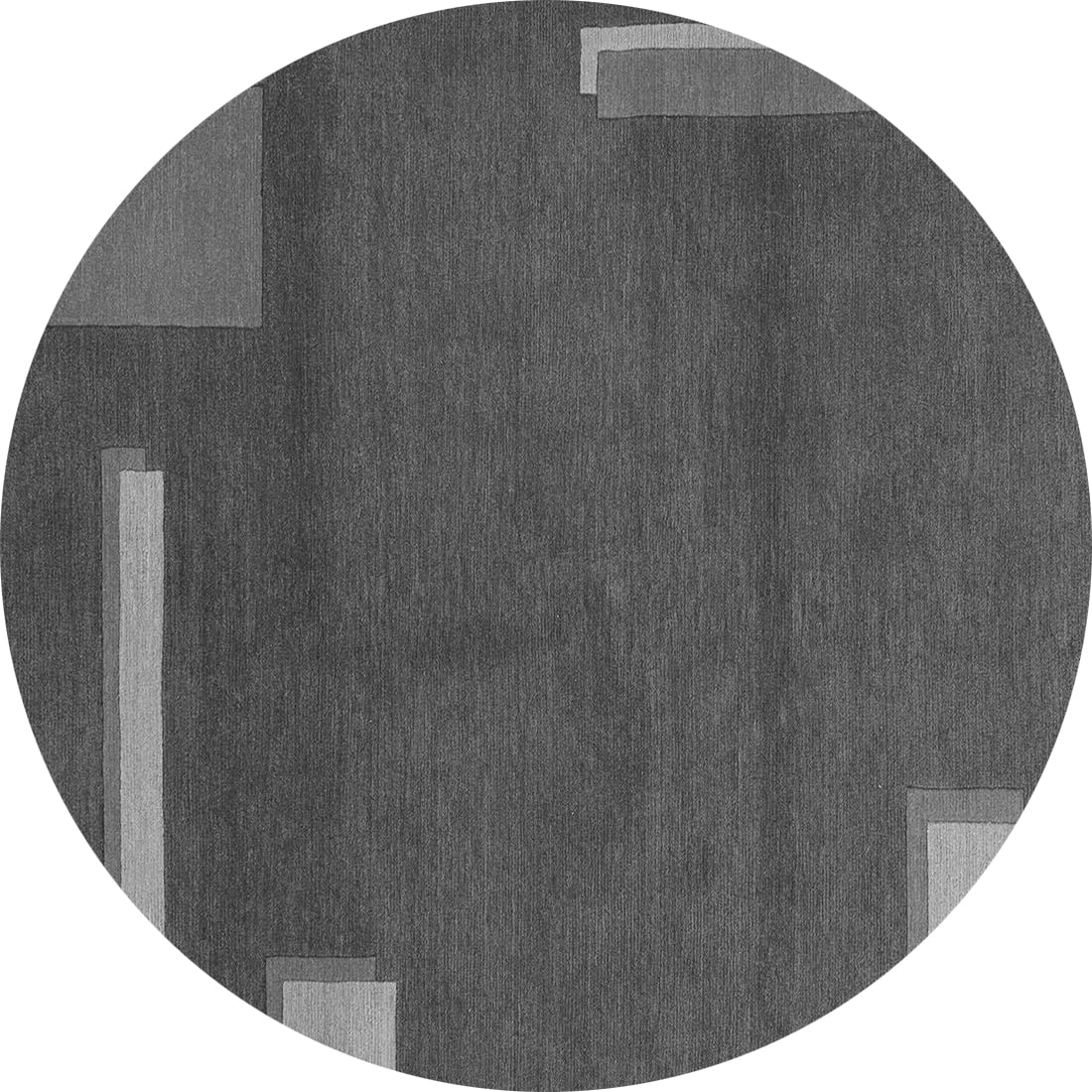 Ahgly Company Indoor Round Abstract Gray Modern Area Rugs, 6' Round ...