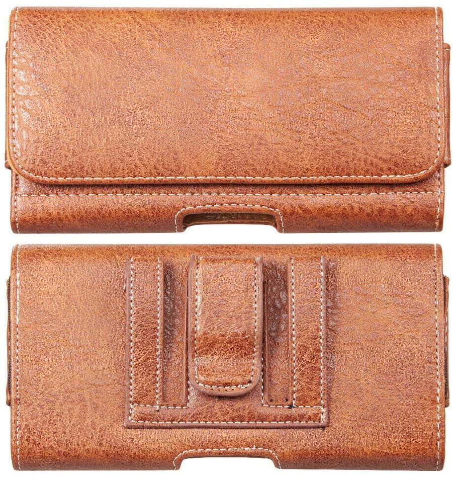 Alcatel TCL A3X A600DL Premium Horizontal Leather Carrying Case Holster ...