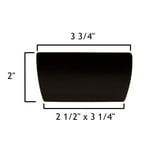 BingLTD - 2” Black Rectangle Hardwood Sofa Legs - Set of 4 (ST-C753-210 ...