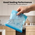 4 Pack Reusable Silicone Food Storage Bags for Meal Prep and Leftovers ...