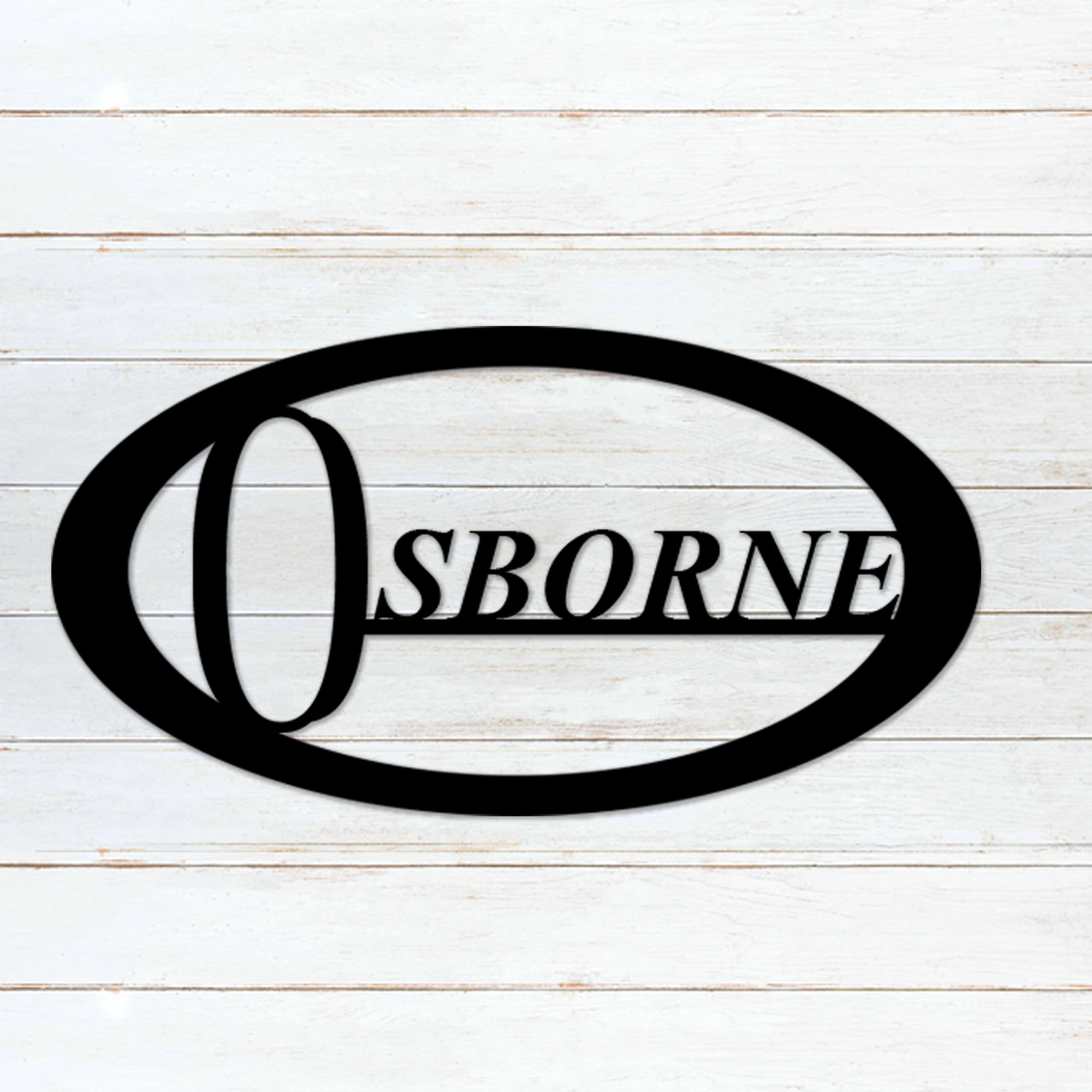 Fancy Metal Monogram with Name Black - 18" O - Walmart.com
