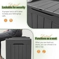 31 Gallon Resin Deck Box All Weather Outdoor Storage Boxes for Patio ...