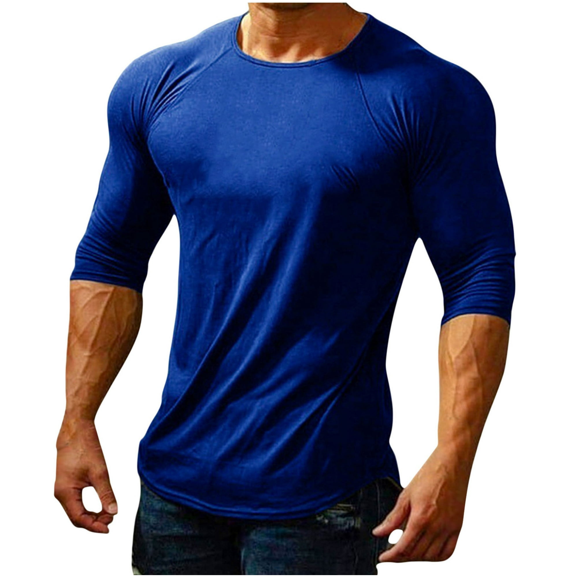 Click here for Diufon 3/4 Sleeve Tops For Men Casual Crewneck Qui... prices