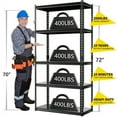 FICISOG Heavy Duty Metal Shelving Units, 5 Tier Adjustable Steel Garage ...
