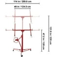 SKYSHALO 11ft Drywall Lift, 150lb Capacity, Steel, Telescopic Arm, 3 ...