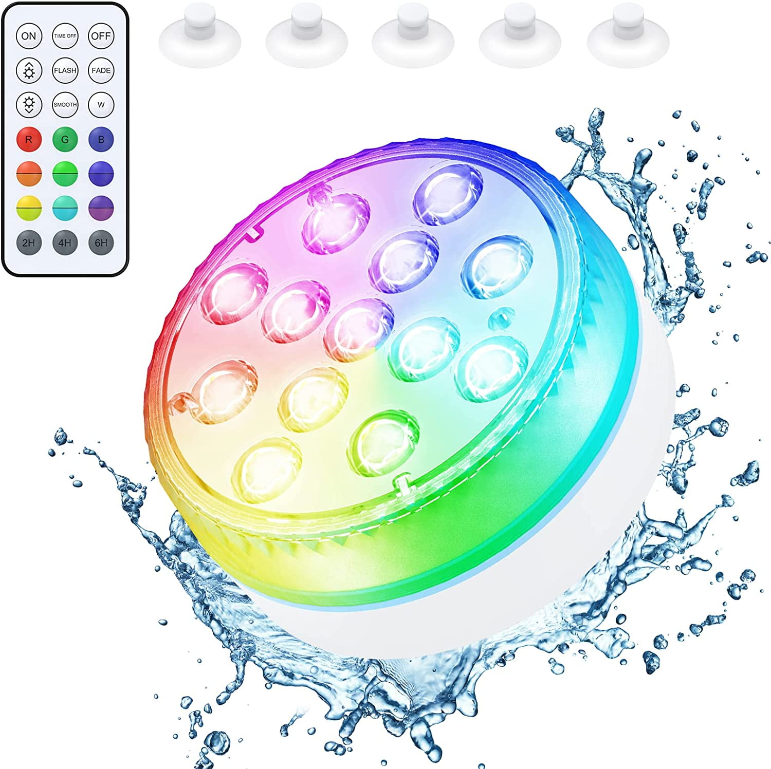 Pool Lights Submersible LED Light Underwater Battery Operated Pond ...