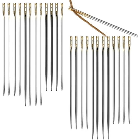 Starlight-24 Pieces Easy Threading Needles Blind Needles Self-threading ...