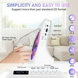 Bluetooth CD player with HIFI speakers, remote control, dust cover, FM ...