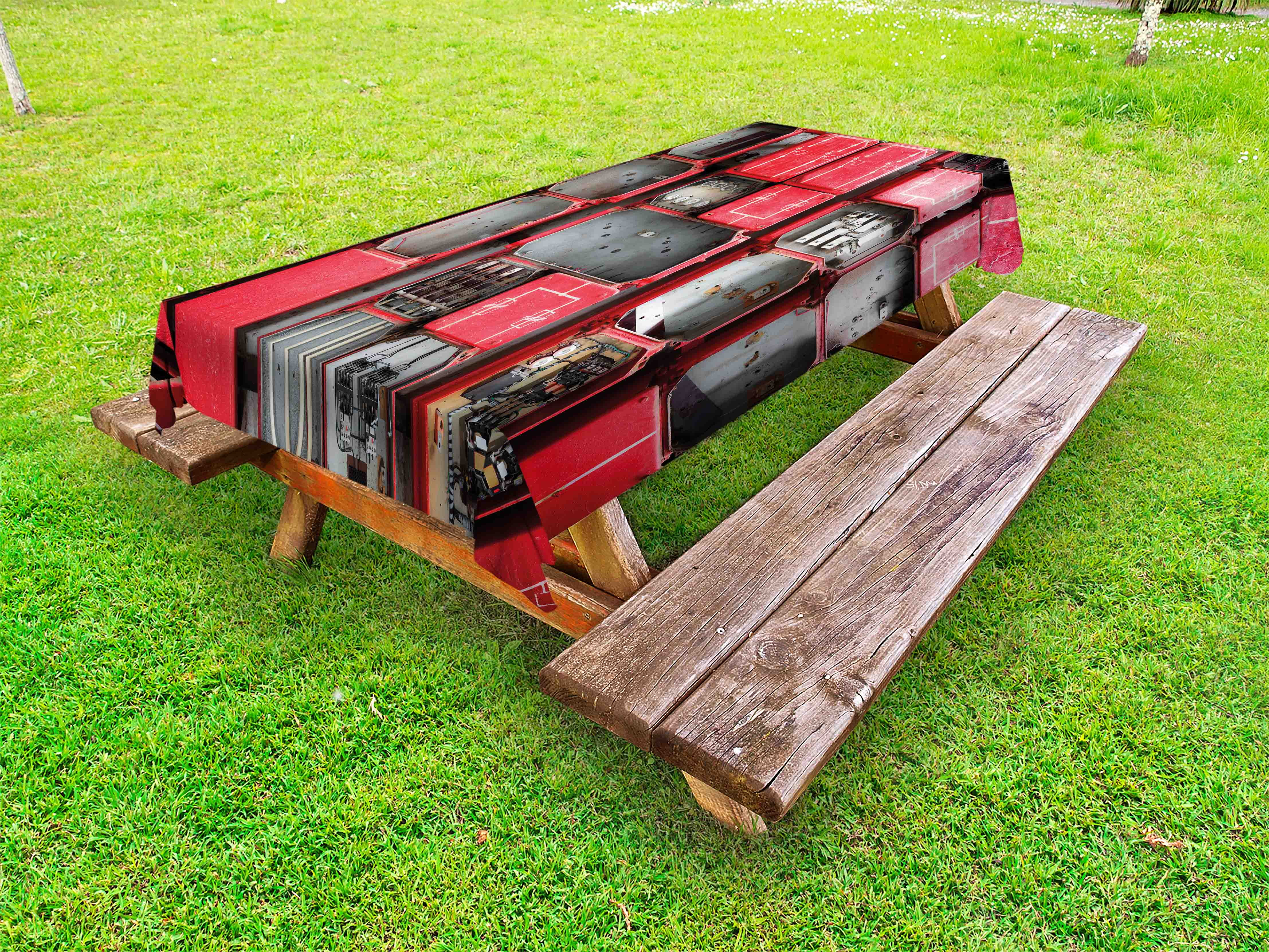 Industrial Outdoor Tablecloth, Fuse Cabinet Close Up Photo Industrial Type Junction Cables Box ...