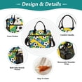 ALAZA Football on Geometry Print Cooler Lunch Bag Insulated Reusable ...