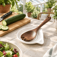 White 1 Ceramic Spoon Rest For Stove Top and Kitchen Countertop ...