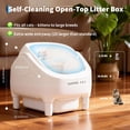 Self-Cleaning Cat Litter Box with APP Control – Open-Top, 10.5L Odor ...