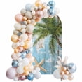 6.6FT Arch Backdrop Covers, Coastal Beach Blue Wedding Arch Cover ...