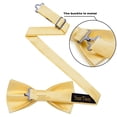 Champagne Bow Ties for Men Pretied Bowties Beige Solid Color Satin Bow ...