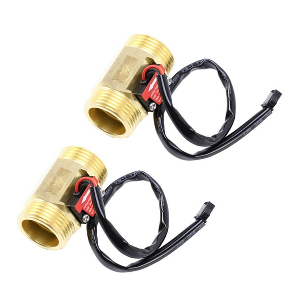 2X B10 Dn25 1Inch Water Hall Effect Turbine Flow Sensor Meter Turbine ...