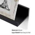 Upsimples Floating Shelves, Wood Wall Shelves Set of 5, Black, Multiple ...