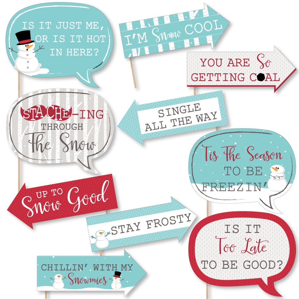 Big Dot of Happiness Funny Let It Snow - Snowman - Christmas & Holiday ...