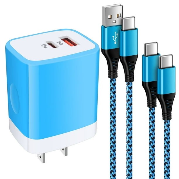 USB C Block,FiveBox 20W PD Type C Charger Block QC3.0 Dual USB C Wall ...