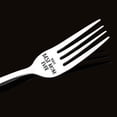 1 Box Word Pattern 304 Stainless Steel Fork with Coated Paper Cutlery ...
