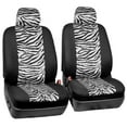 BDK Zebra Print Car Seat Covers Two Tone Zebra Accent on Black, 9pc ...