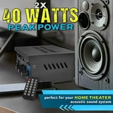 Pyle Bluetooth Home Audio Amplifier Receiver, 80 Watt, Subwoofer Output ...