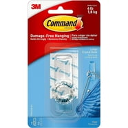 Command Clear Hook with Clear Strips, Large, 1 Hook, 2 Strips/Pack ...