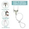 Pack of 2 Stainless Steel Shower Curtain Rod Brackets Adjustable ...