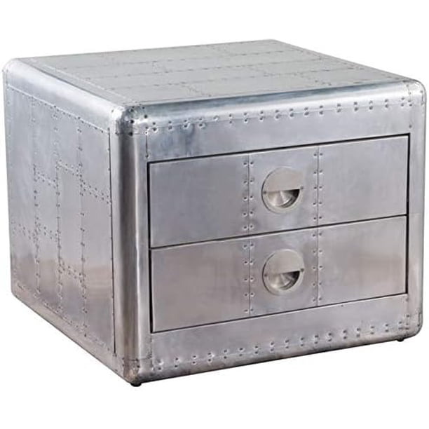 Nauticalmart Aviator Side Table in Aluminium Metal Finished - Walmart.ca