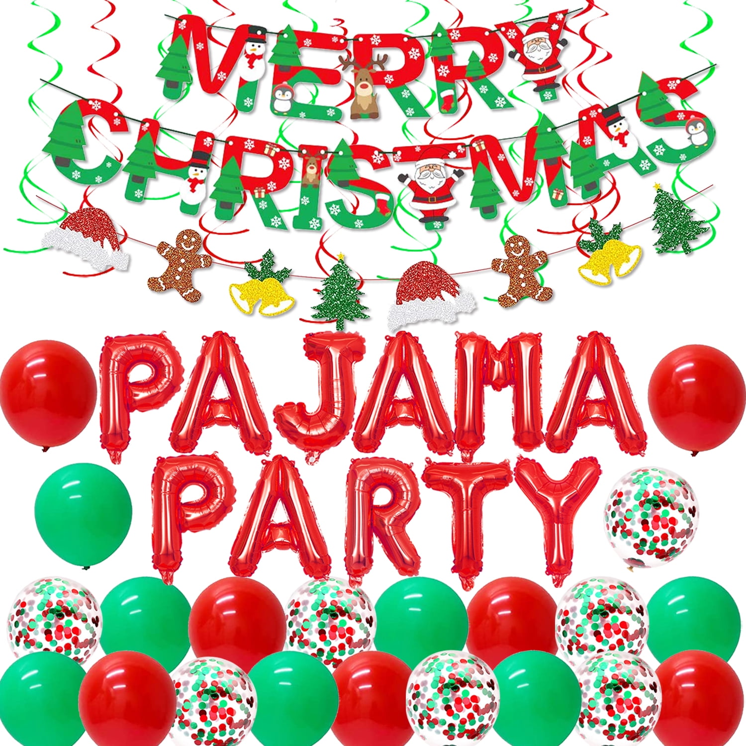 Christmas Pajamas Themed Party Decorations, Merry Christmas PAJAMAS ...