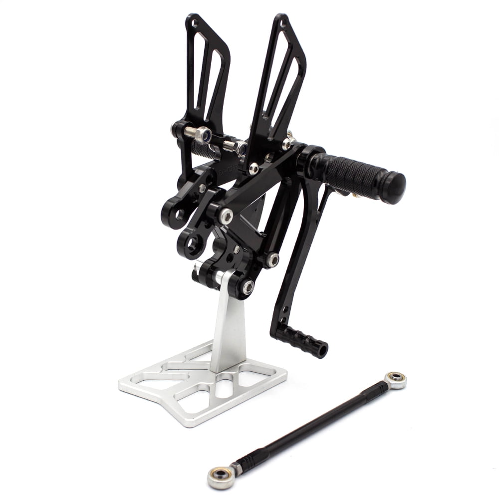 FXCNC CNC Billet Motorcycle Rearset Foot Pegs Rear Set Footrests Fully ...