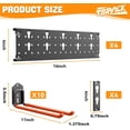 Garden Tool Organizer Wall Mount Garage Storage Rack with 10 -Long ...