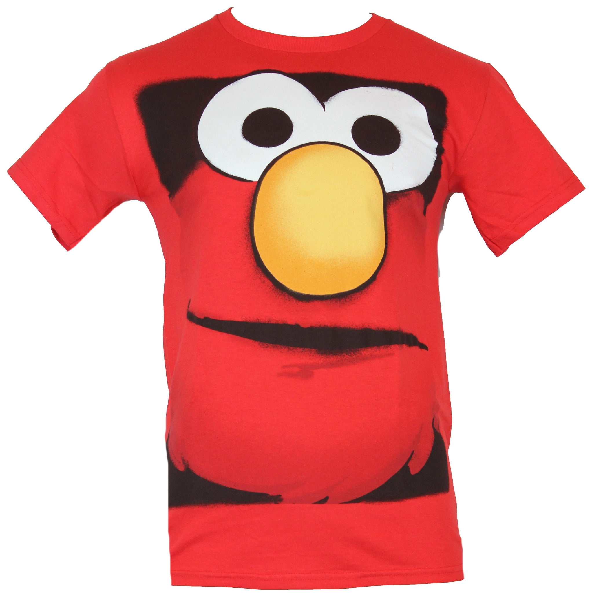 Sesame Street Mens T-Shirt - Elmo Sprayed Style Boxed Face Image ...