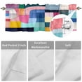 Curtain Valance for Windows, Abstract Art Colorful Splicing Plaid ...