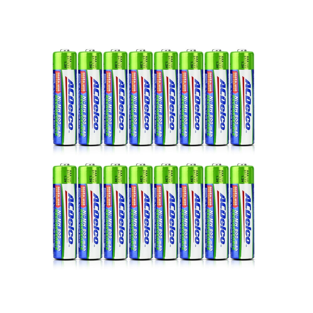 ACDelco Rechargeable AAA Batteries NiMH, 16-Count - Walmart.com ...