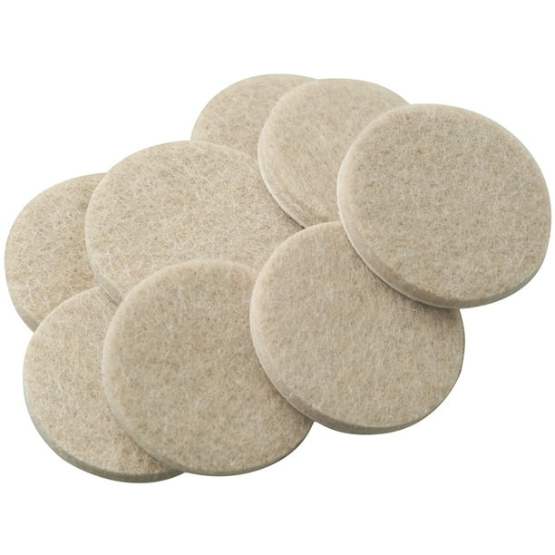 softtouch 1 1/2" Round Heavy-Duty Self-Stick Felt Furniture Pads, Beige ...